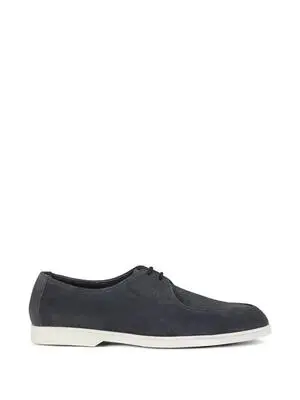 DOUCAL'S Lace-Up Apron Toe Shoes Blue
