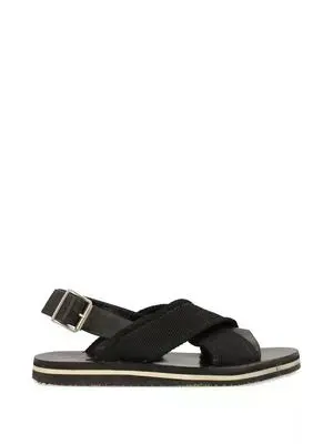 Marni Fussbett Crossover Slingback Sandals - Black