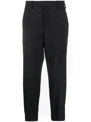 Neil Barrett Cropped Gabardine Tapered Trousers - Grey