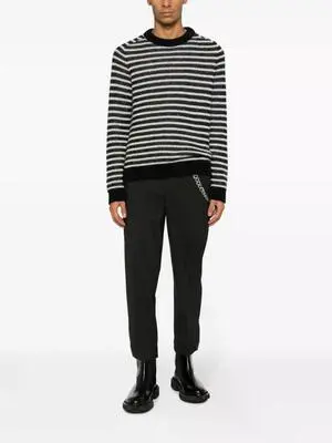 Neil Barrett Cropped Gabardine Tapered Trousers - Grey