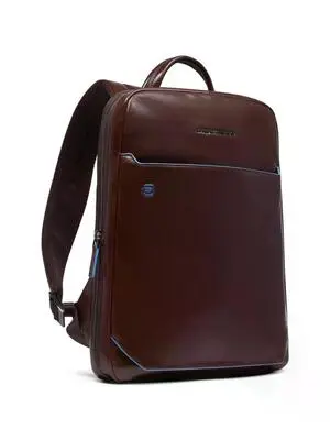 PIQUADRO Expandable Leather Backpack