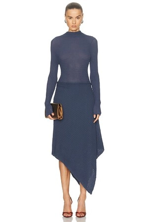 Victoria Beckham Long Sleeve Mockneck Top