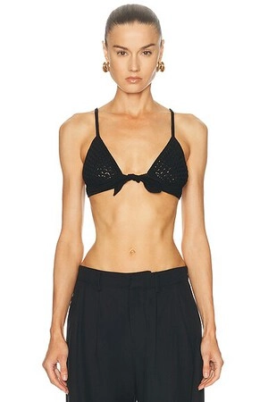 Ralph Lauren Shiny Silk Twist Bra Top