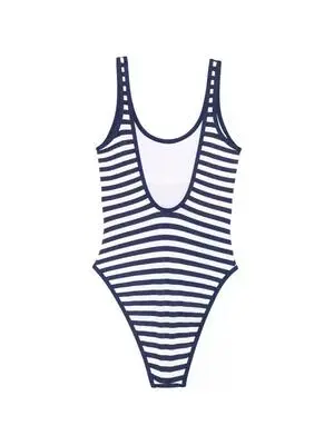 Polo Ralph Lauren Striped Scoop Neck Swimsuit