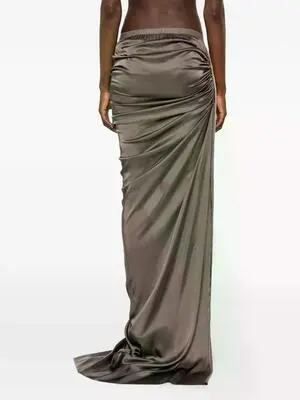 Rick Owens Edfu Draped Maxi Skirt - Grey