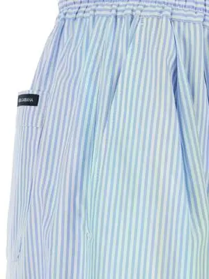Dolce & Gabbana Striped Pleated Wide-leg Trousers
