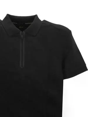 BOSS Zip-fastening Mesh Polo Shirt