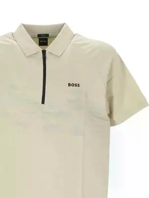 BOSS Textured Raglan-sleeve Polo Shirt