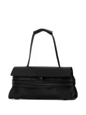 Moschino Belted Leather Tote Bag - Black