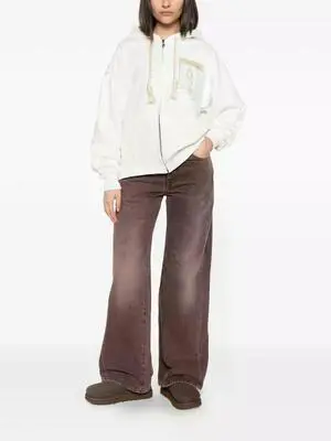 AL AIN Zip-up Hoodie With Logo Patch And Tassel Detail