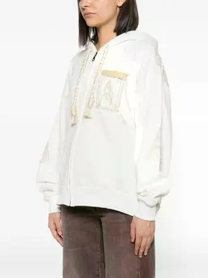AL AIN Zip-up Hoodie With Logo Patch And Tassel Detail