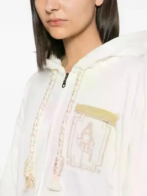 AL AIN Zip-up Hoodie With Logo Patch And Tassel Detail