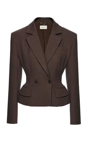 Magda Butrym Double-breasted Blazer - Brown