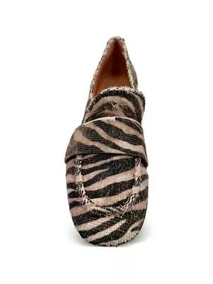 Agl Marienne Zebra-print Textured Loafers
