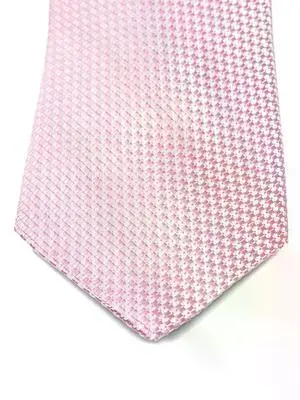 Zegna Micro-patterned Silk Neck Tie - Pink