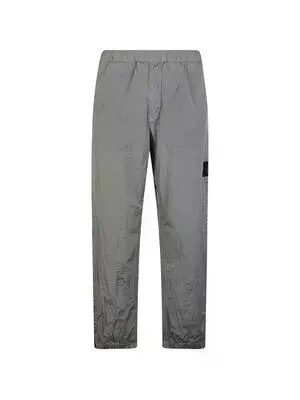 Stone Island Logo Patch Crinkled Nylon Metal Trousers