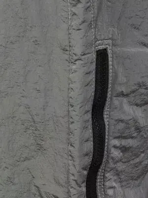 Stone Island Logo Patch Crinkled Nylon Metal Trousers