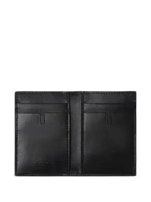 Burberry Embossed-check Folding Card Case