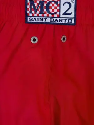 MC2 SAINT BARTH Logo-patch Swim Shorts - Red