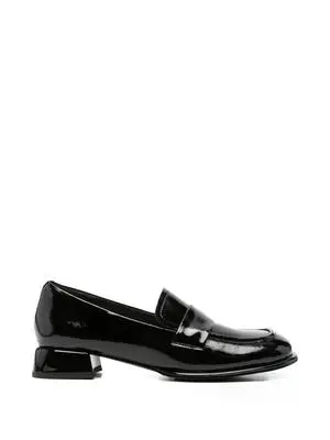 SERGIO MORETTI FIRENZE Patent Leather Loafers - Black