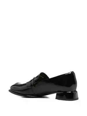 SERGIO MORETTI FIRENZE Patent Leather Loafers - Black