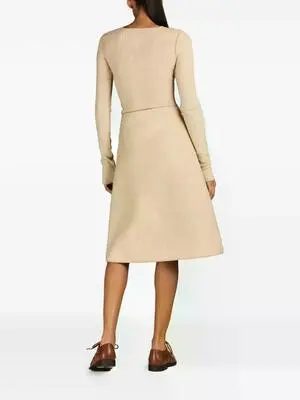MARK-OFF Ribbed-knit Midi Skirt