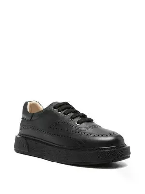 SERGIO MORETTI FIRENZE Brogue Detail Leather Sneakers