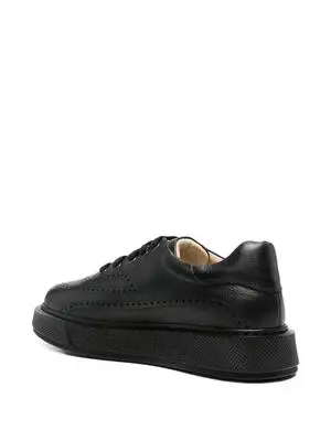 SERGIO MORETTI FIRENZE Brogue Detail Leather Sneakers