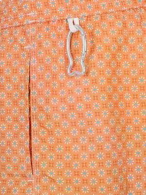 Fedeli Floral-print Swim Shorts - Orange