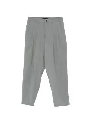 LOW BRAND Pleated Elasticated-waist Trousers - Grey