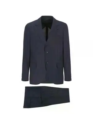 LARDINI Peak-lapel Wool Suit