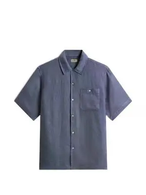 Woolrich Garment-dyed Short-sleeved Shirt - Blue