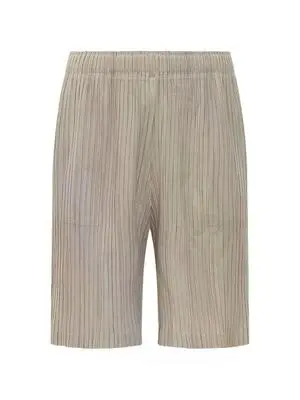 GONGDID DESIGN Crinkled Stripe Shorts