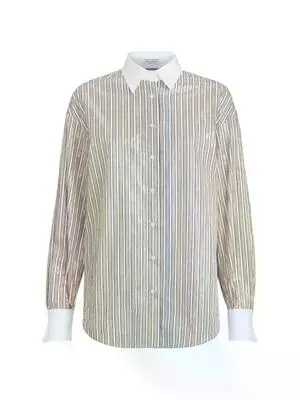 Brunello Cucinelli Striped Shirts For Women