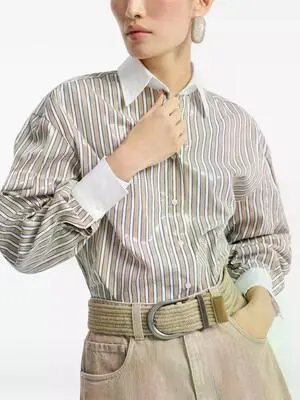 Brunello Cucinelli Striped Cotton Shirt