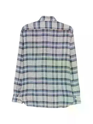 BARBA NAPOLI Check-pattern Long-sleeve Shirt