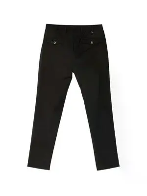 PT TORINO Pressed Crease Elasticated Waistband Trousers - Black