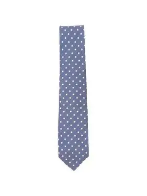 BARBA NAPOLI Barba Polka-Dot Neck Tie Blue