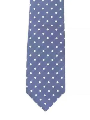 BARBA NAPOLI Polka-dot Neck Tie - Blue