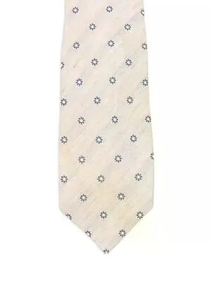 BARBA NAPOLI Floral Neck Tie - Neutrals