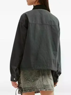 Izzue Cotton Corduroy Collar Overshirt - Grey