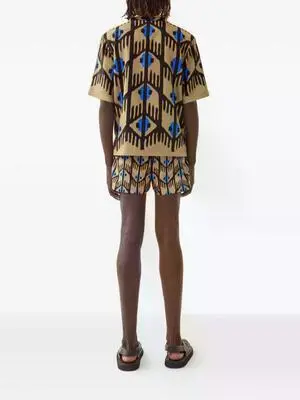 Commas Graphic-print Short-sleeve Shirt - Neutrals