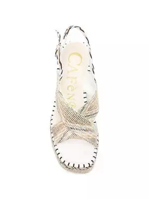 CAFÈNOIR Woven Crossover Espadrilles