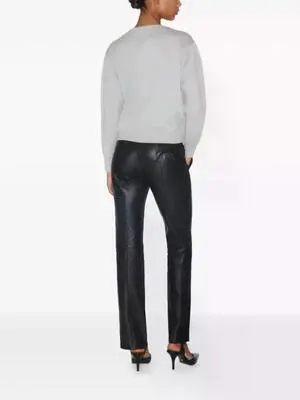 BLAZÉ MILANO Smiley Panelled Leather Trousers