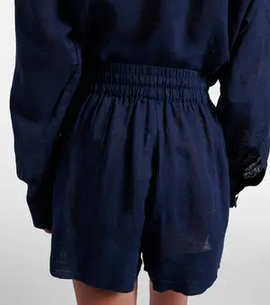 Polo Ralph Lauren Cotton And Linen Shorts - Blue