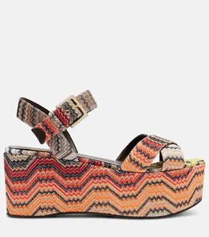 Missoni Julia Zigzag Lame Platform Sandals - Multicoloured