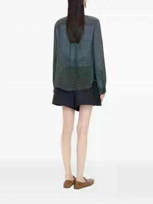 JNBY Plaid Silk Blouse