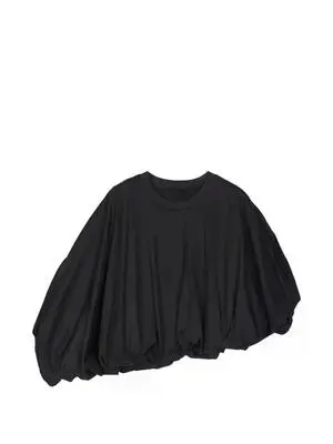 JNBY Asymmetrical Hem Cropped Top - Black
