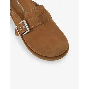 Kurt Geiger Buckled Backless Suede Loafers