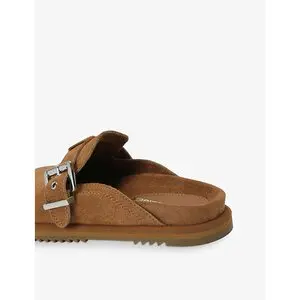 Kurt Geiger Buckled Backless Suede Loafers